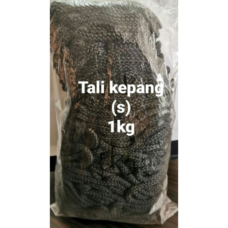 Jual tali kepang / tali polyester / tali serut tas 6mm hitam / 1kg ...