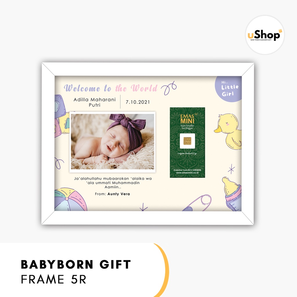 Jual Kado Lahiran Bayi Newborn Kado Baby Newborn Frame Kado Gift Series ...