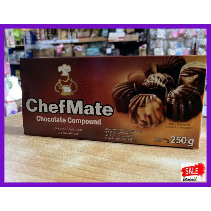 Jual SAKMACOKLAT- CHEFMATE DARK COMPOUND CHOCOLATE 250 GR / DCC COKLAT ...