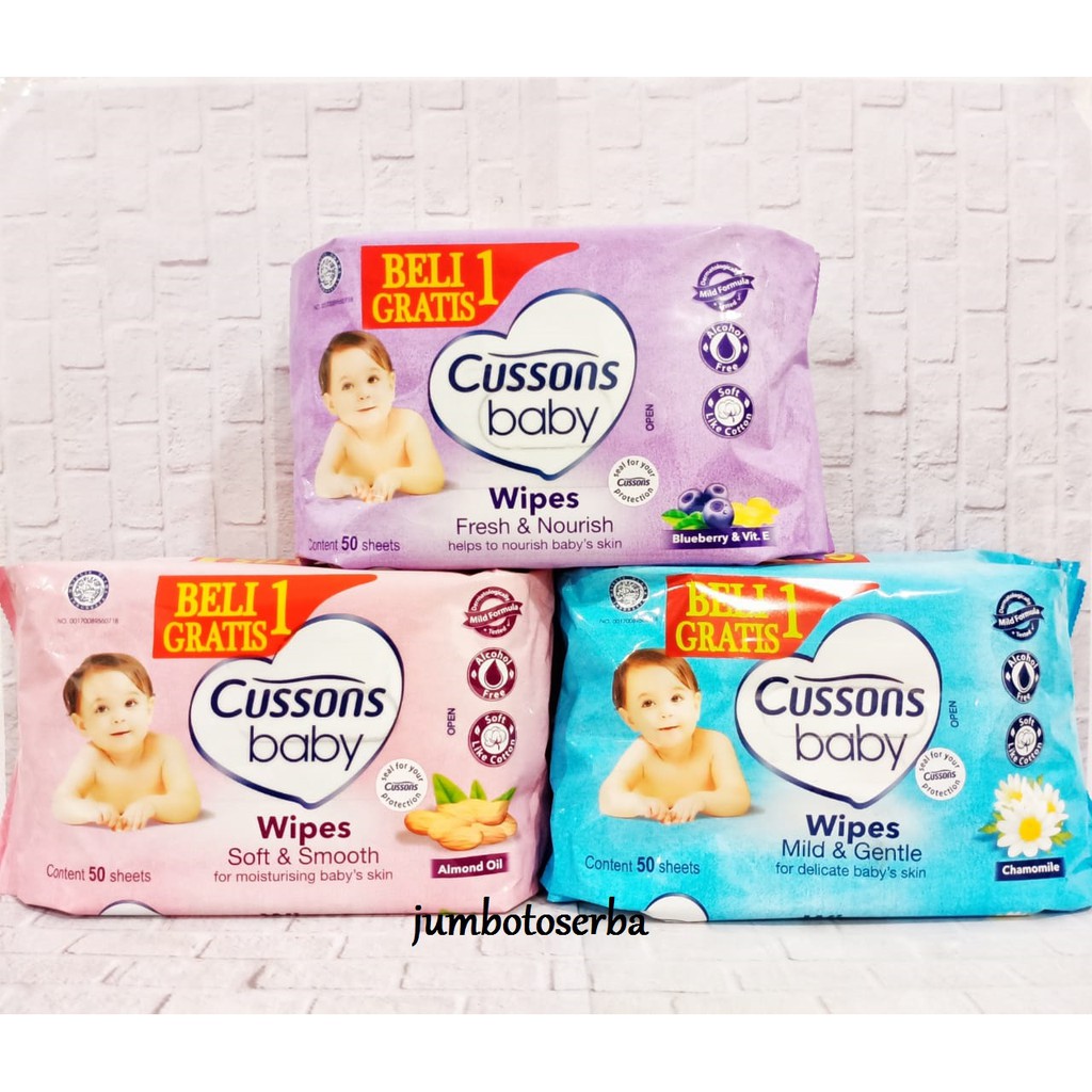 Jual Cussons Baby Wipes 50's/Perawatan Bayi/Baby Wipes/Perlengkapan ...