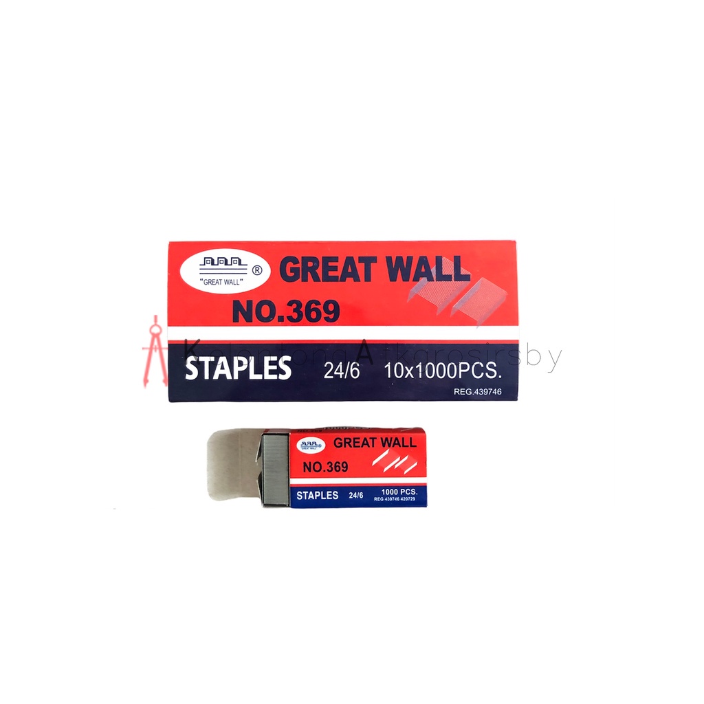 Jual Isi Staples Kecil Great Wall / Greatwall 24/6 no. 369 | Shopee ...