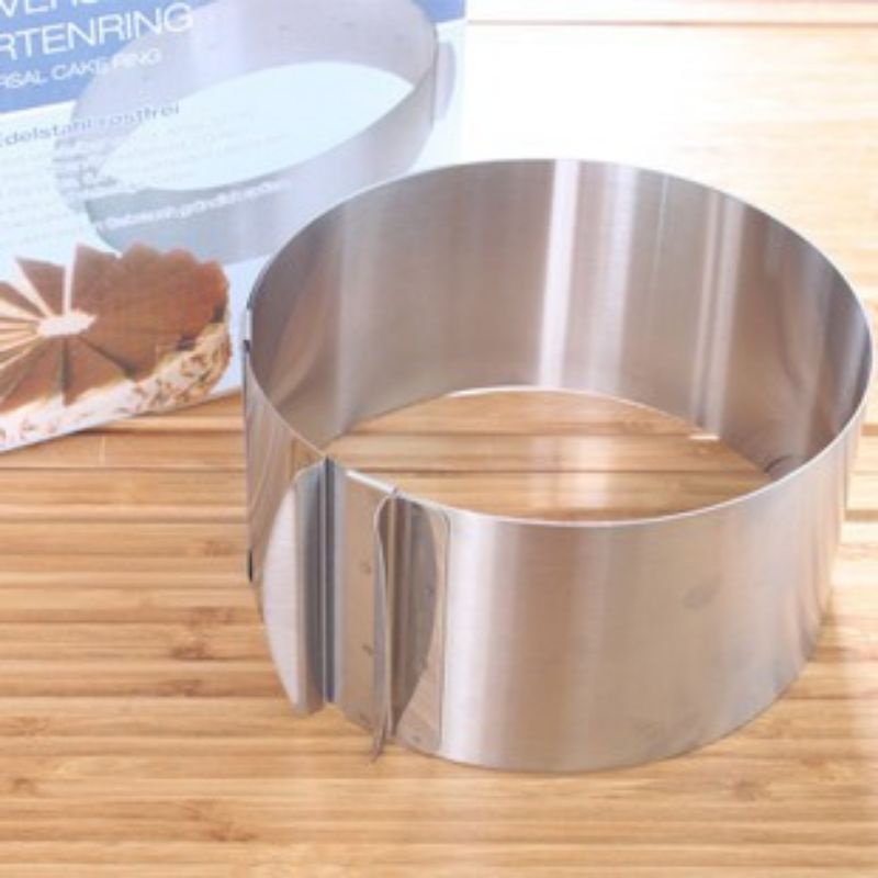 Jual MOUSSE RING CUTTER Stainless Steel / Adjustable Round Cake Mold ...