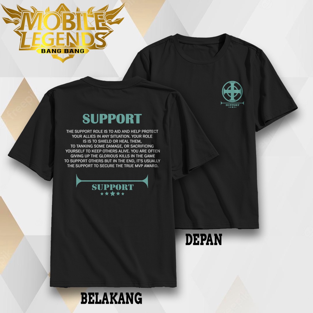 Jual Kaos Mobile Legends / Kaos Gamers / Role Support | Shopee Indonesia