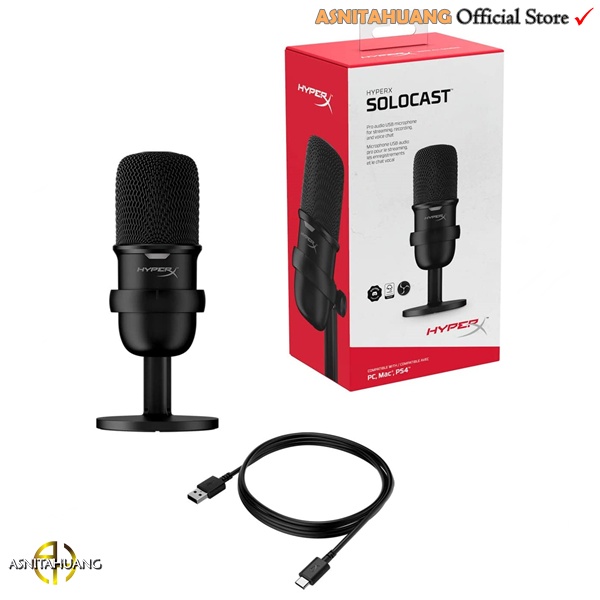Jual HyperX SoloCast USB Condenser Microphone Gaming For Streaming | Shopee Indonesia