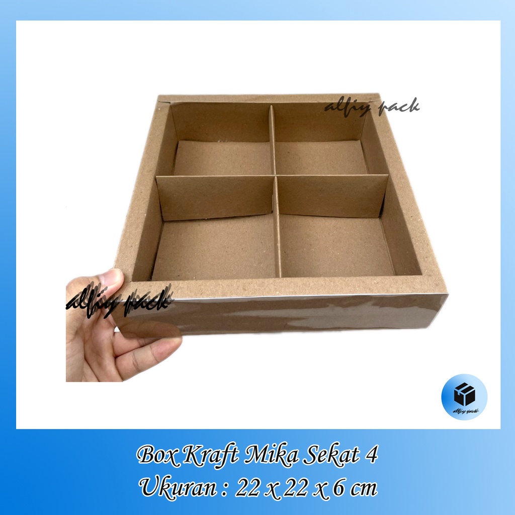 Jual 1pack isi 5pcs BOX MINI CHIFFON UKURAN 22X22X6 CM TUTUP MIKA POLOS ...