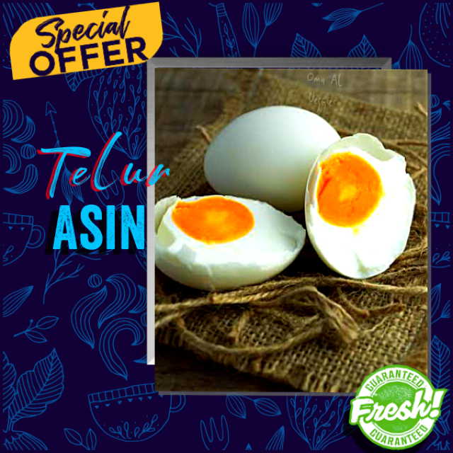 Jual TELUR ASIN MATANG 3 pcs / TELOR ASIN BEBEK ASLI /READY TO EAT ...