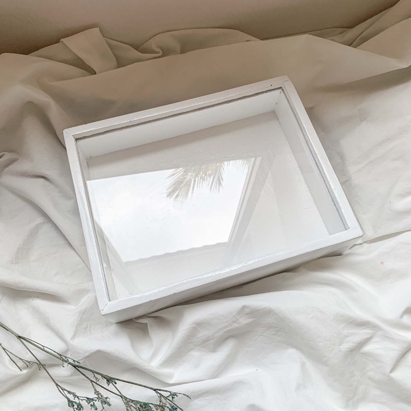 Jual Kotak / box plywood sliding akrilik warna putih | Shopee Indonesia