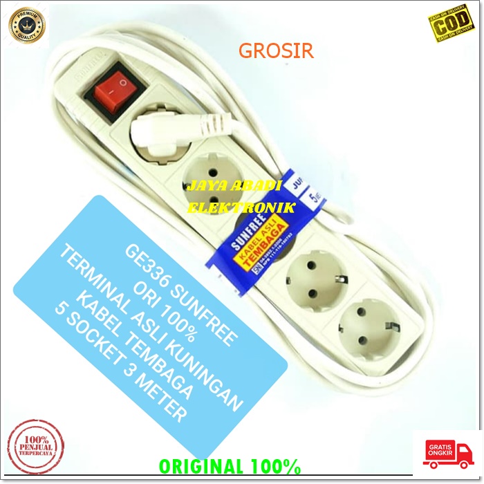 Jual G336 TERMINAL 5 LUBANG SOCKET 3 METER ON COLOKAN LISTRIK STEKER ...