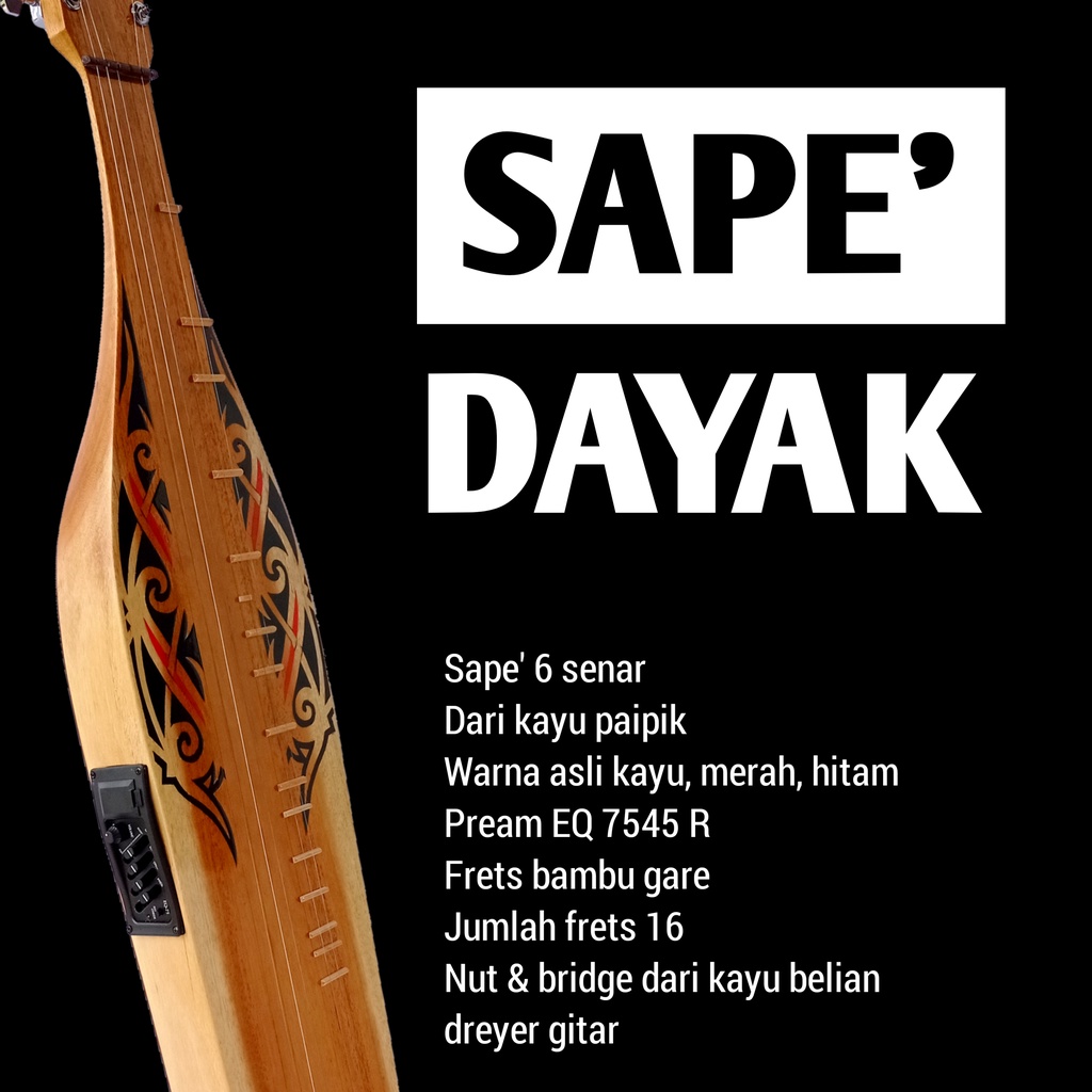 Jual sape' (alat musik petik tradisional dayak) | Shopee Indonesia