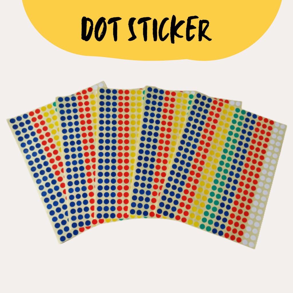 Jual Bumiedutoys - Stiker Dot / Dot Sticker / Dot to Dot / Stiker Bulat ...