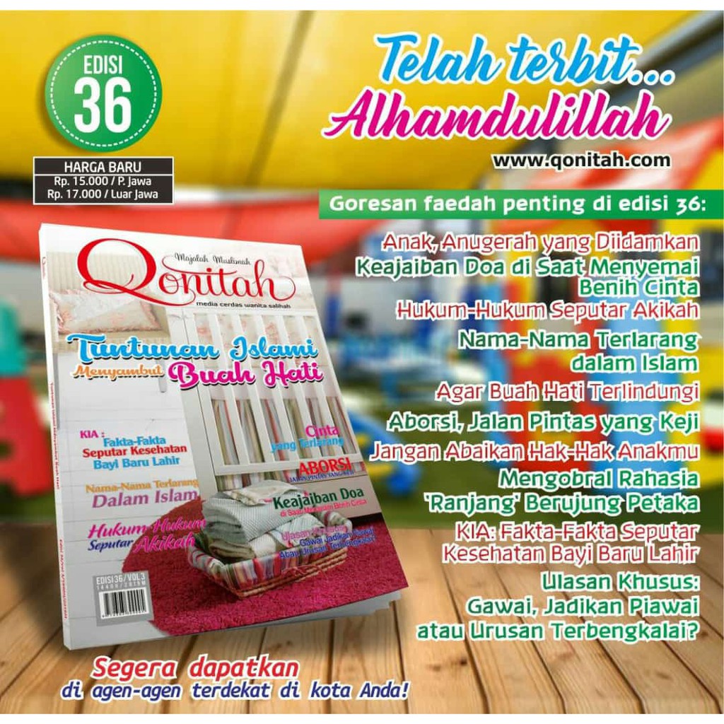 Jual [TERBARU] Majalah Qonitah Edisi 36 Tuntunan Islami Menyambut Buah ...