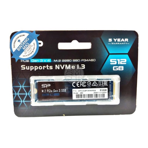 Jual SILICON POWER M2 NVME A60 512GB SSD | Shopee Indonesia