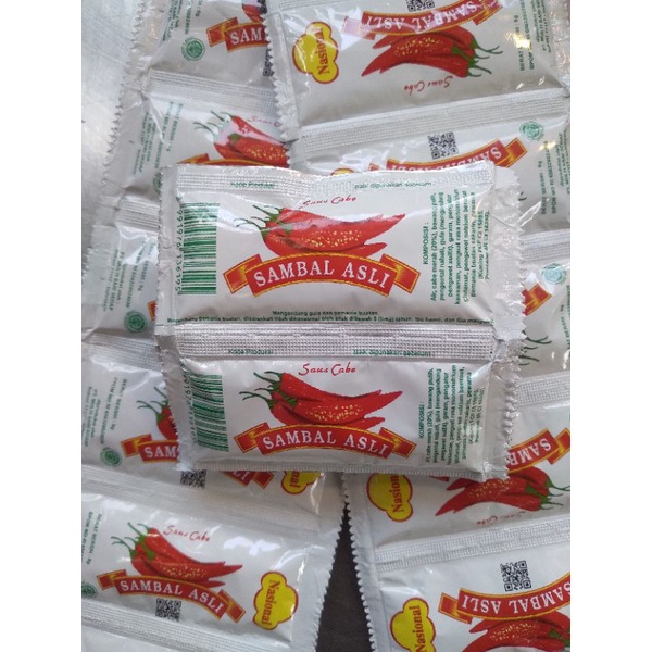 Jual SAUS SAMBAL ASLI NASIONAL 1 pac isi 24 sachet | Shopee Indonesia