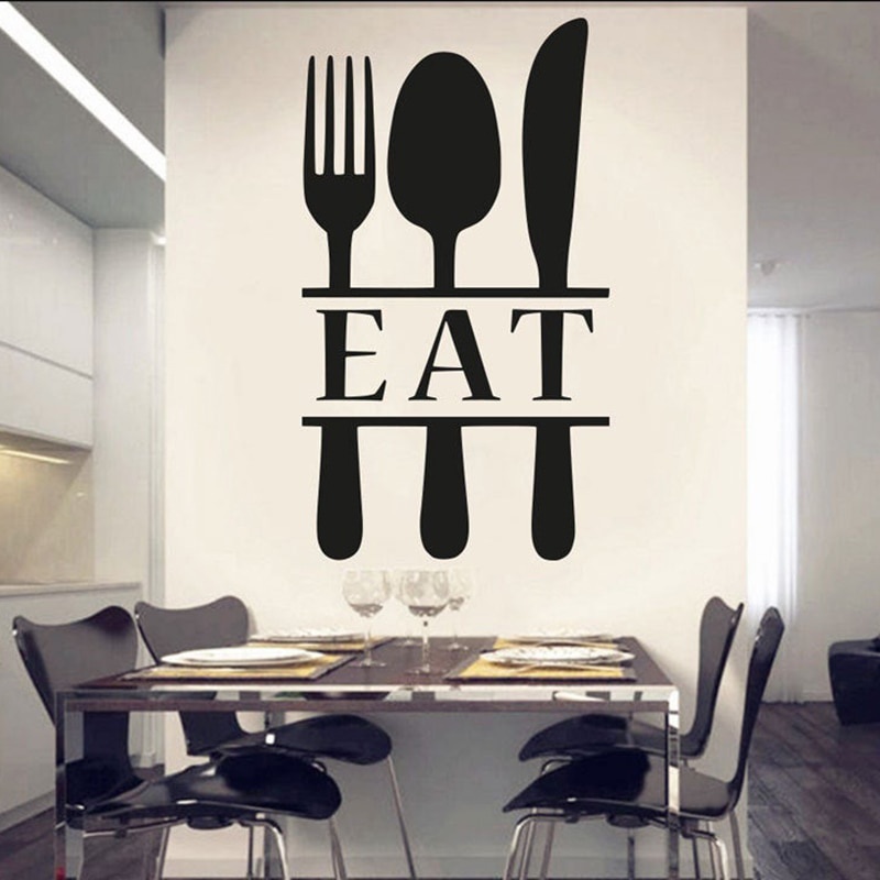 Jual Stiker Dinding Dapur Kitchen Wall Decals Spoon Fork Wall Stickers ...