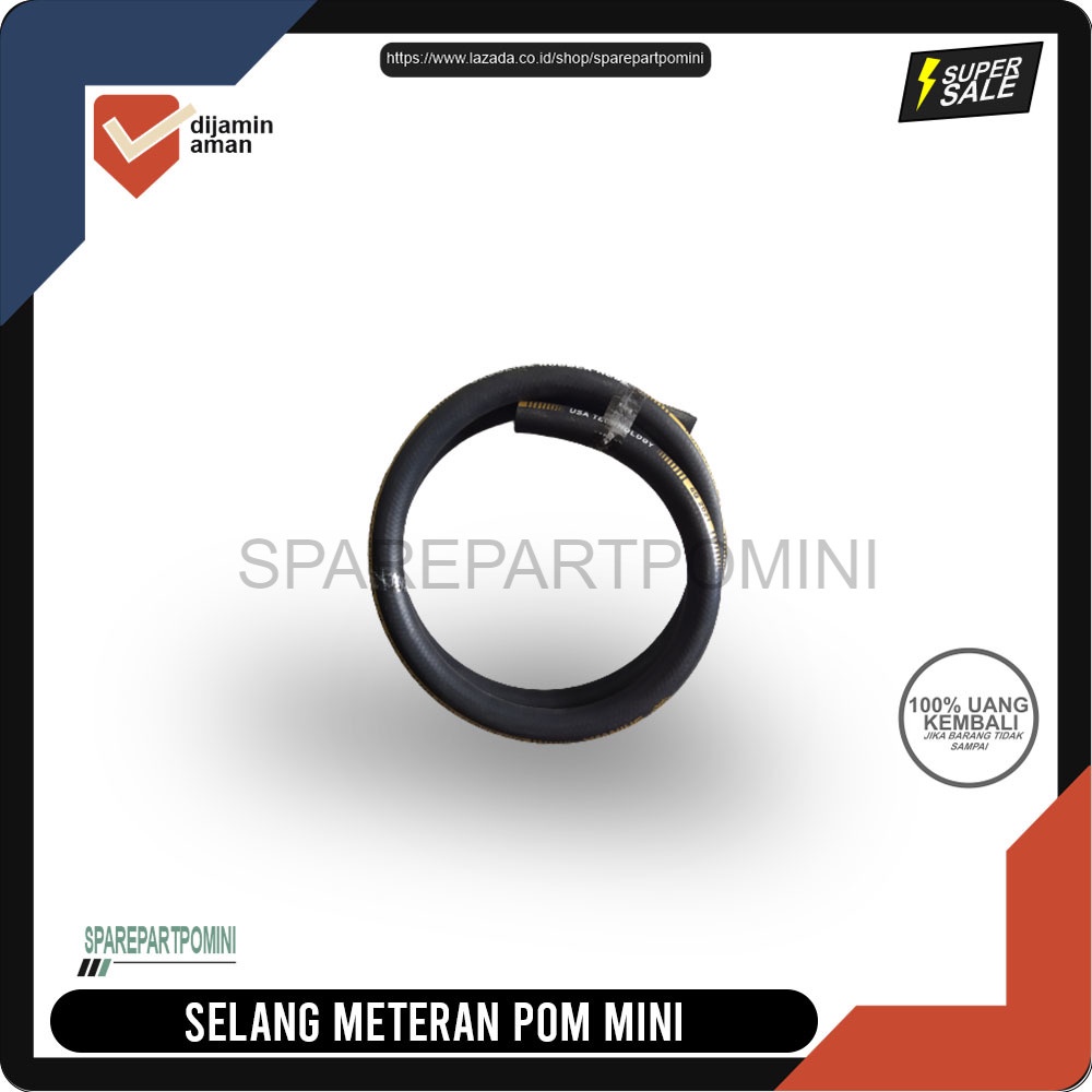 Jual Sparepart Pom Mini - Selang Hitam Pertamini Digital Serat Kawat ...