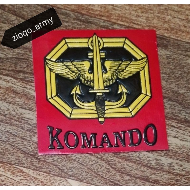 Jual Stiker embos Komando 7,5 cm x 7,5 cm | Shopee Indonesia