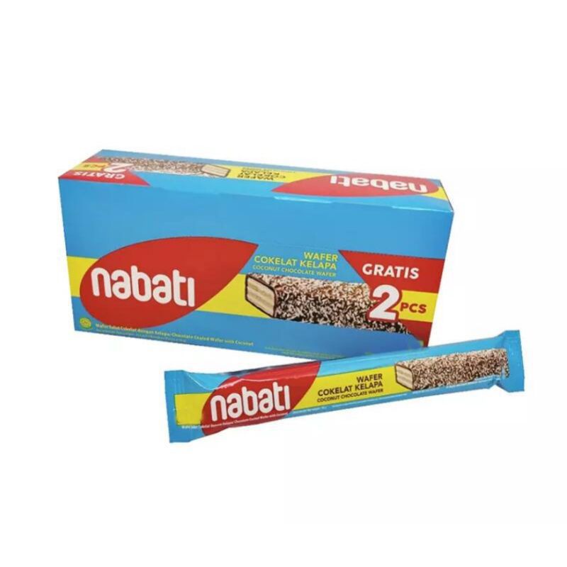Jual Nabati Wafer Coklat Kelapa isi 14 pcs | Shopee Indonesia