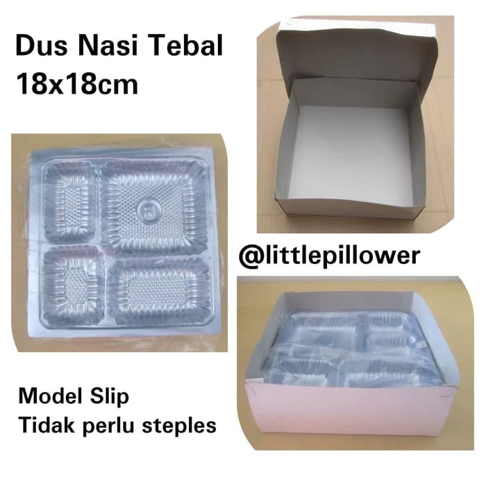 Jual (Isi50) 1Set Dus Nasi + Mika Nasi Sekat 4/Dus Nasi Tebal/Kotak ...