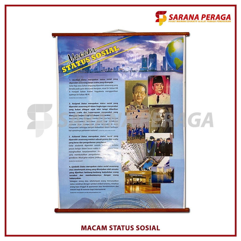 Jual SaranaPeraga - Carta Poster Gambar Macam Status Sosial / Carta ...