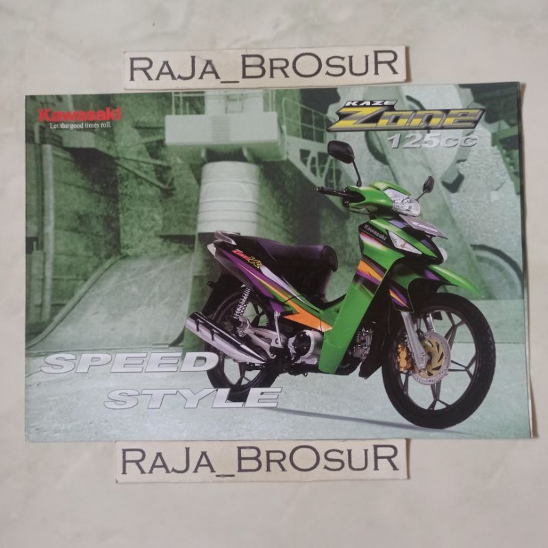 Jual Poster brosur leaflet jadul lawas Kawasaki Kaze Zone 125cc 2007 | Shopee Indonesia
