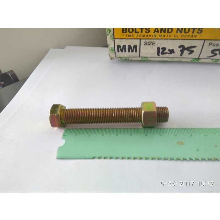 Jual BAUT MUR KUNING M12 X 75 / BMK M12 X 75 / BAUT M12X75 KUNING / BAUT M12 / BAUT 17 KUNCI 17 ...