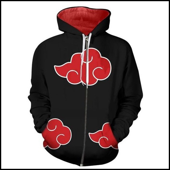 Jual Jaket Akatsuki Jubah Anime Naruto/ Hoodie Zipper Custom Itachi ...