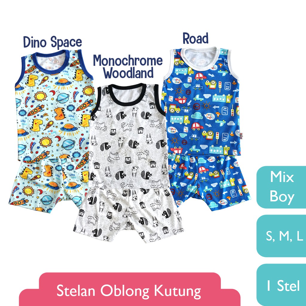 Jual LIBBY 1 stel Setelan Oblong Kutung - Celana Pendek Motif MIX BOY ... Jual LIBBY 1 stel Setelan Oblong Kutung - Celana Pendek Motif MIX BOY ...