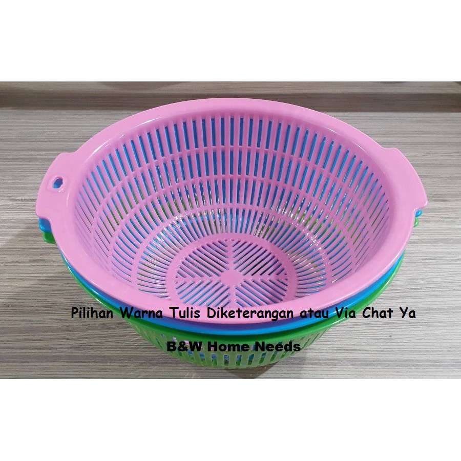 Jual Keranjang Sayur Bakul Wakul Bulat Lubang Plastik 23 cm (Pengiriman ...