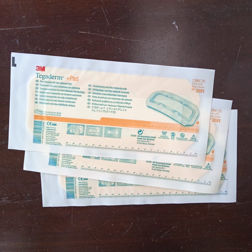Jual 3M Tegaderm+ Pad 3591 Plester Penutup Luka Transparan Anti Air ...