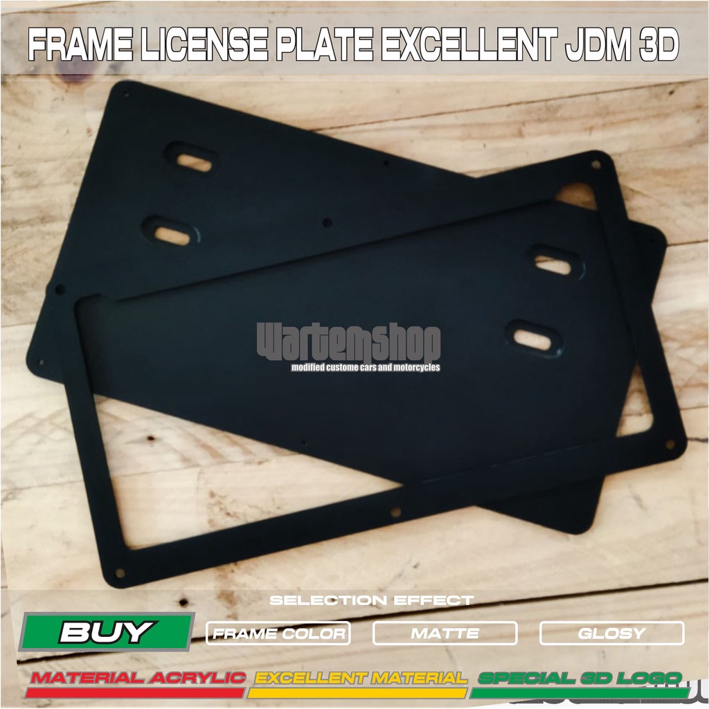 Jual FRAME LICENSE PLATE CUSTOME UNIVERSAL JDM AND USDM POLOS | Shopee ...