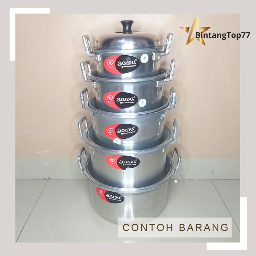 Jual [INSTANT ONLY] Panci Tinggi Aluminium Jawa Susun 5 No. 16, 18, 20 ...