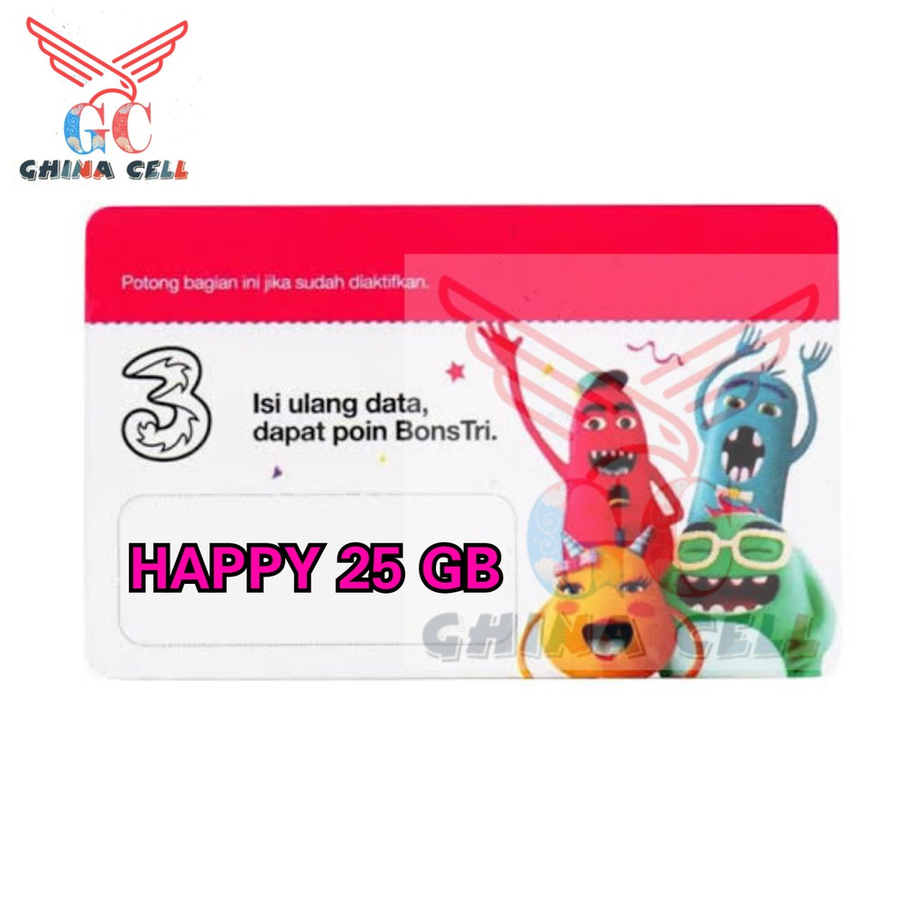 Jual Voucher Tri Happy 25 GB (Nasional + Jabodetabek) | Shopee Indonesia