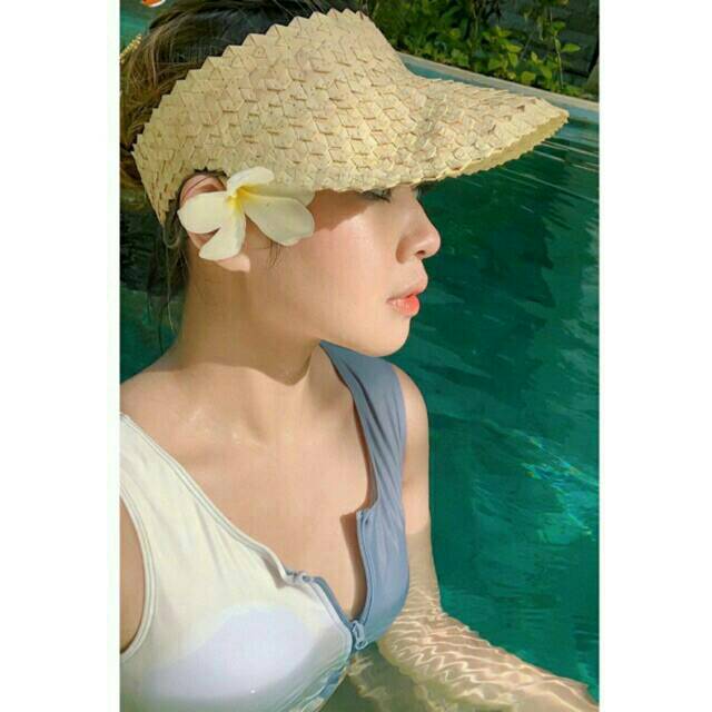 Jual Topi bali golf lontar/ topibali/ topietnik/ topianyaman | Shopee ...