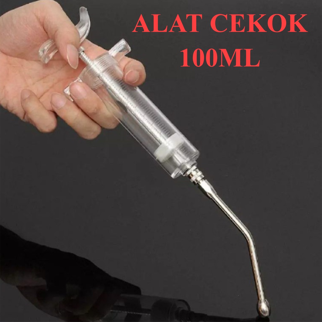 Jual Alat Cekok Sapi Kapasitas 100ML Alat Cekok Obat Sapi Spet Loloh ...