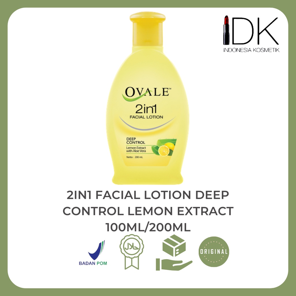 Jual Ovale 2in1 Facial Lotion Deep Control Lemon Extract 100ml/200ml ...