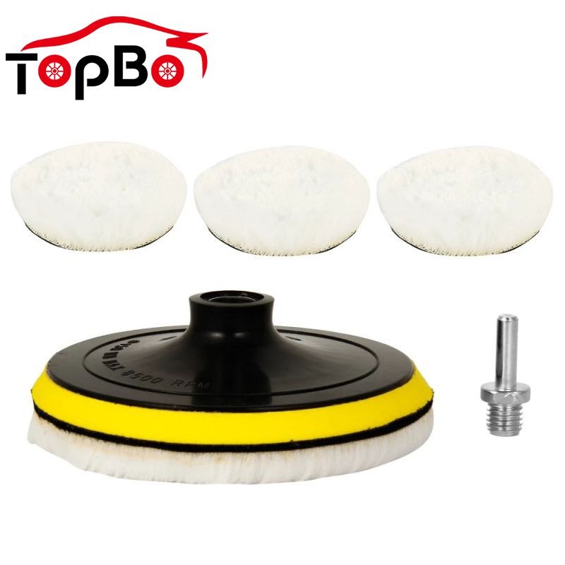 Jual TOPBO Universal Polisher Pad Wol Poles Wax Buffer Body Mobil 80mm ...