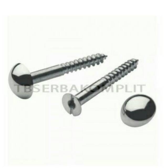 Jual Skrup Kaca SOLA 1 1/2 Inch Skrup Cermin 11/2" Baut Cermin Skrup ...