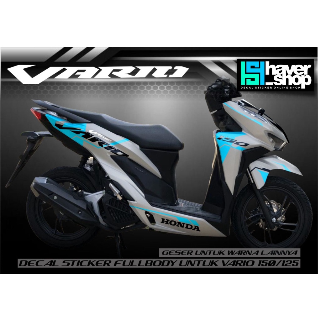 Jual Stiker Untuk Motor Honda Vario 125 150 Led Sticker Custom Decal ...