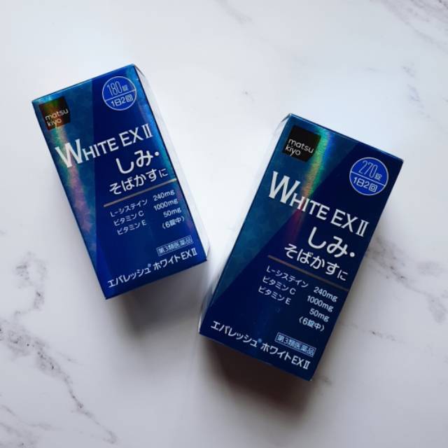 Jual matsukiyo white ex II 180 270 pills READY | Shopee Indonesia