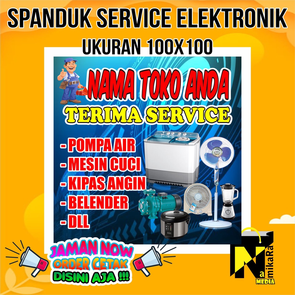 Jual Spanduk banner backdrop Service elektronik terbaru murah bisa ...