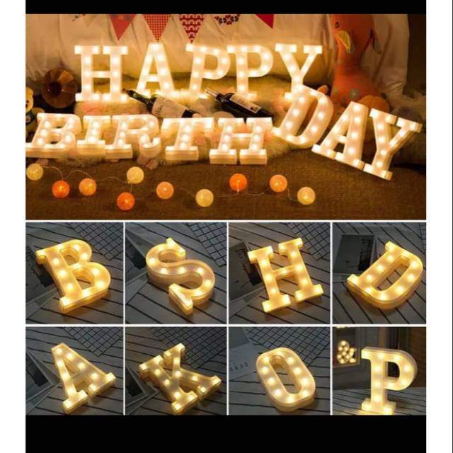 Jual Lampu LED Huruf Ukuran 16 cm. (huruf A-N) | Shopee Indonesia