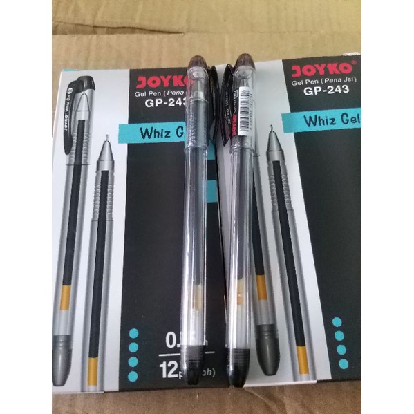 Jual [PER PCS] PULPEN JOYKO GP-243 HITAM 0.5MM BERKUALITAS / PULPEN CAIR / BALLPOINT GEL ...