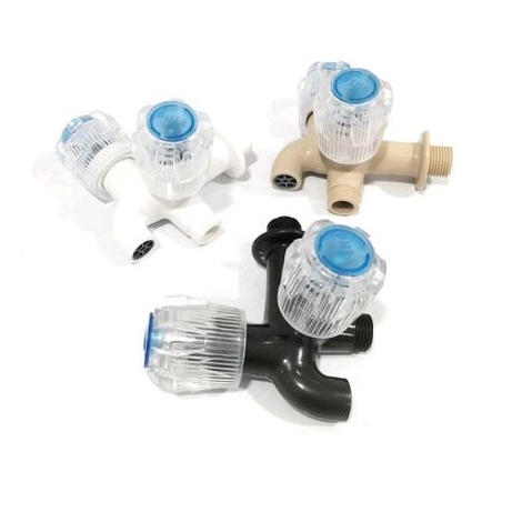 Jual Kran Cabang Crystal PVC 1/2inci / Keran Shower PVC Double ABS ...
