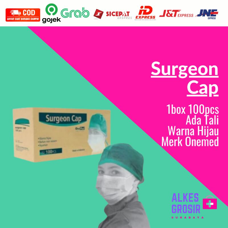 Jual Surgeon Cap ONEMED Isi 100pcs Medis Surgeoncap Alat Pelindung ...