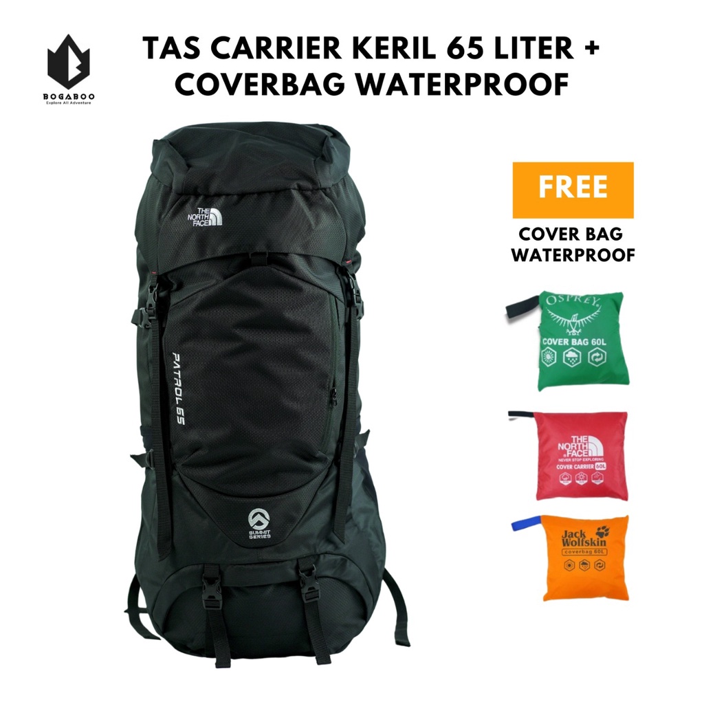 Jual [COD] Tas Carrier Patrol 65 Liter + Coverbag Waterprof - Tas ...