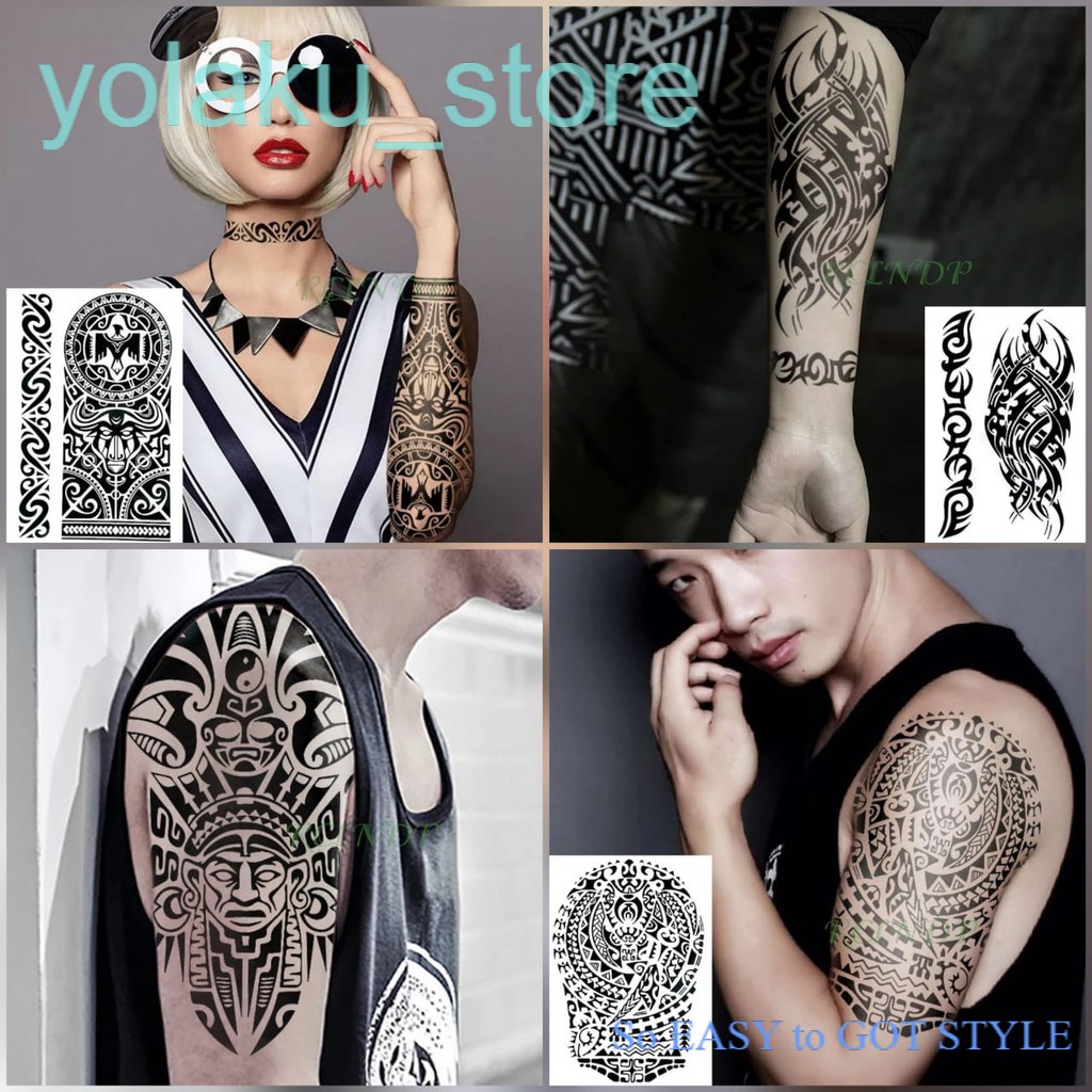 Jual Tatto Temporary Mesir orang Eskimo ukuran 21x15 MODEL J | Shopee ...