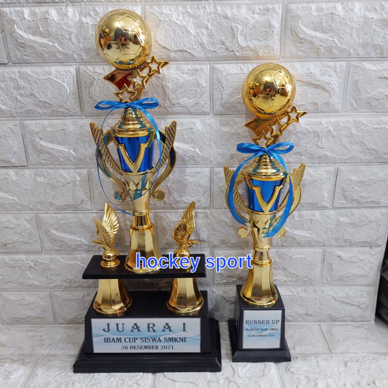 Jual Trophy Piala Bola 2 KAKI dan 1 KAKI ( 1 PAKET MURAH ) JUARA 1 dan ...