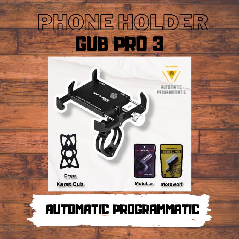 Jual Phone Holder Gub Pro 3 Original Motor Dan Sepeda Aluminium GPS ...