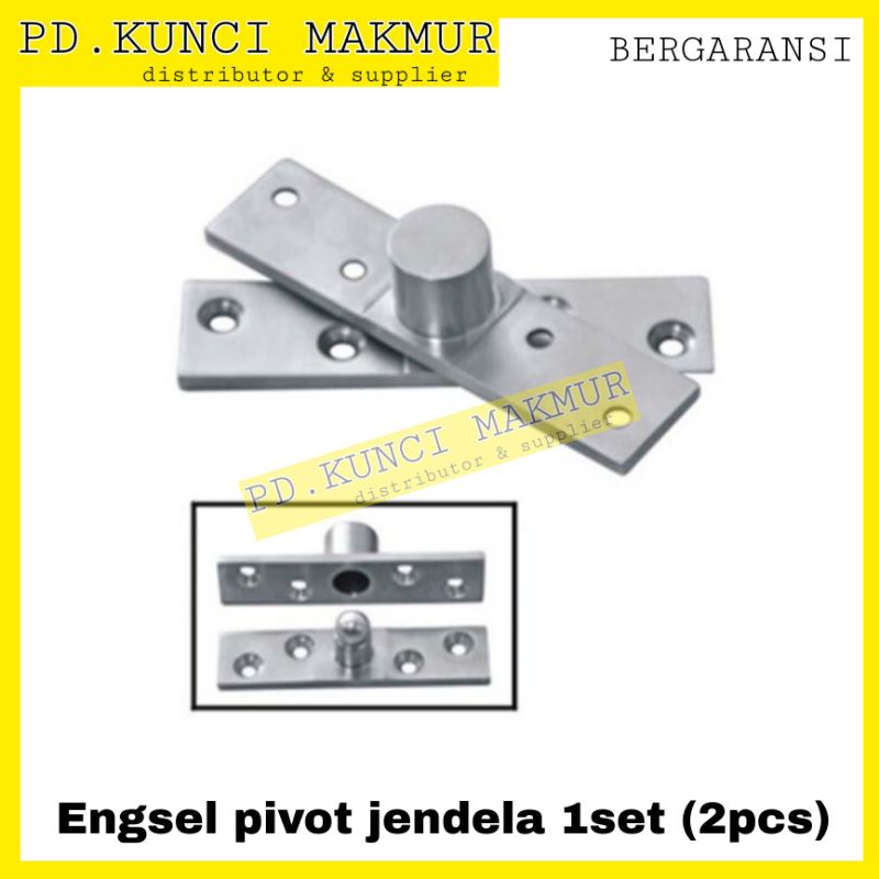 Jual pivot jendela engsel putar jendela stainless stell 1set atas bawah ...