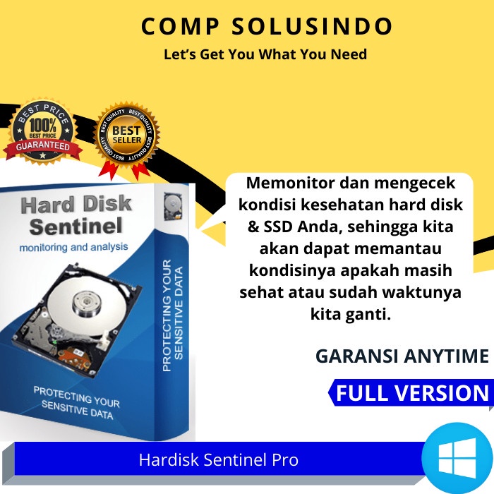 Jual Hard disk Sentinel Pro, SSD Sentinel Software cek kesehatan ...